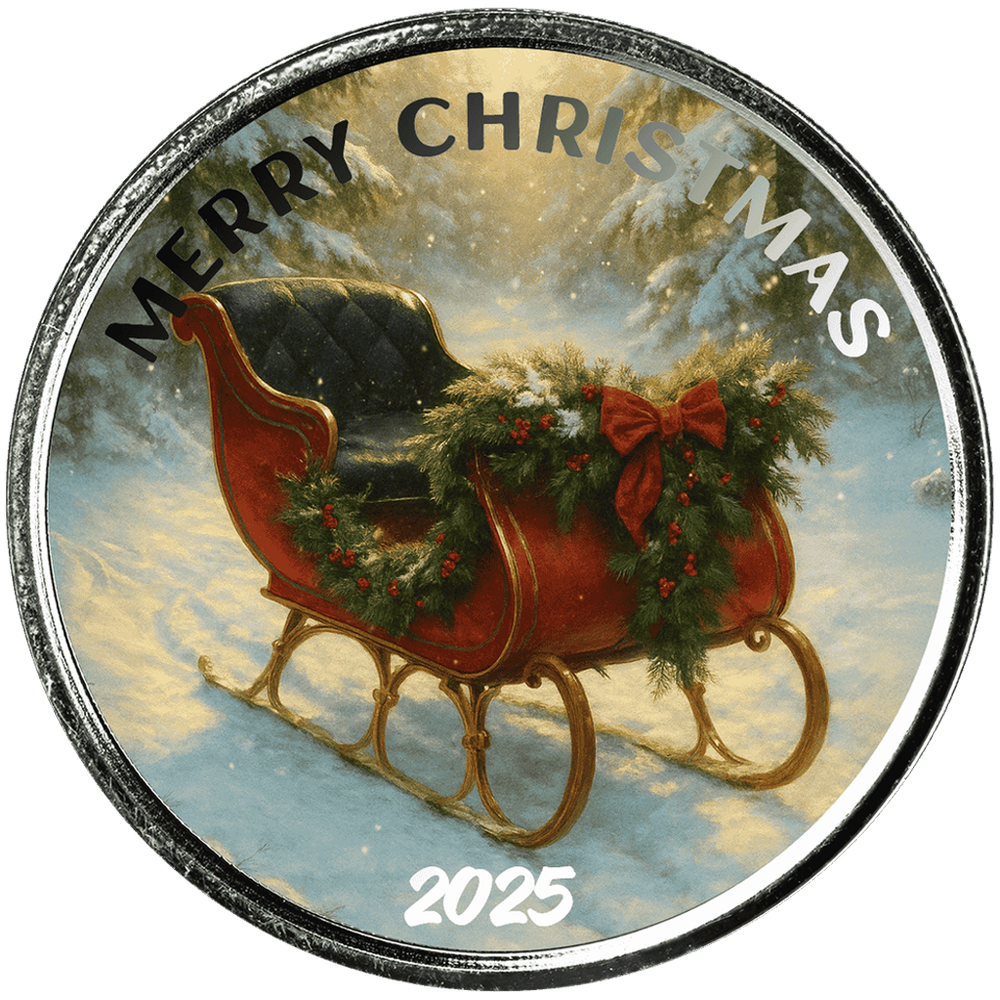 2025 Christmas Sleigh Silver Round | Buy Now