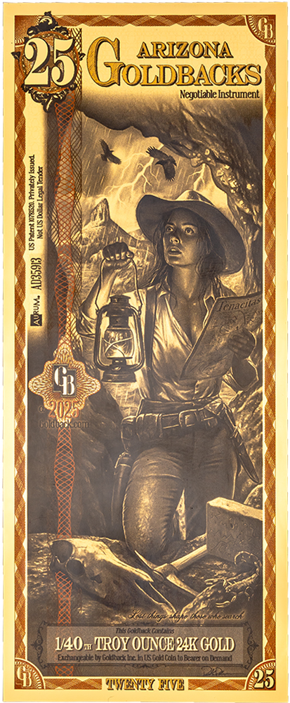 25 Arizona Goldback Gold Note | Texas Precious Metals